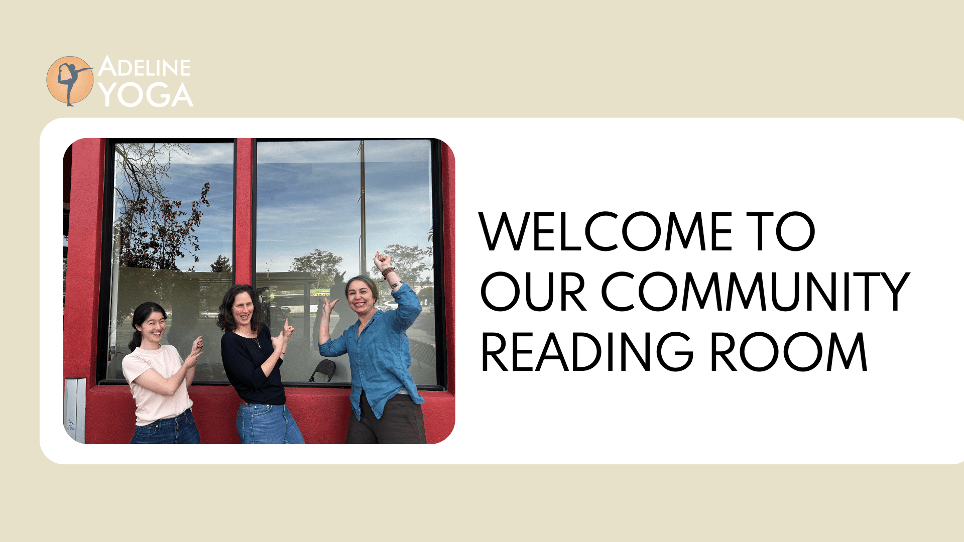 Welcome to our Community Reading Room - Adeline Yoga Studio